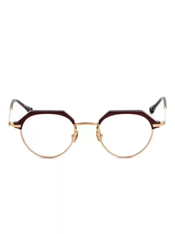 Matsuda Geometric Frame Glasses - Red
