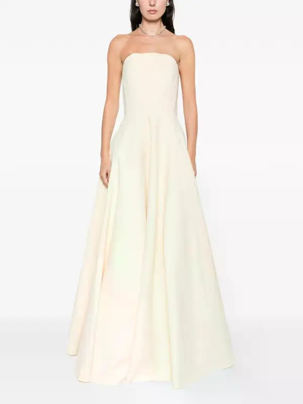 Solace London Strapless Flared Skirt Dress
