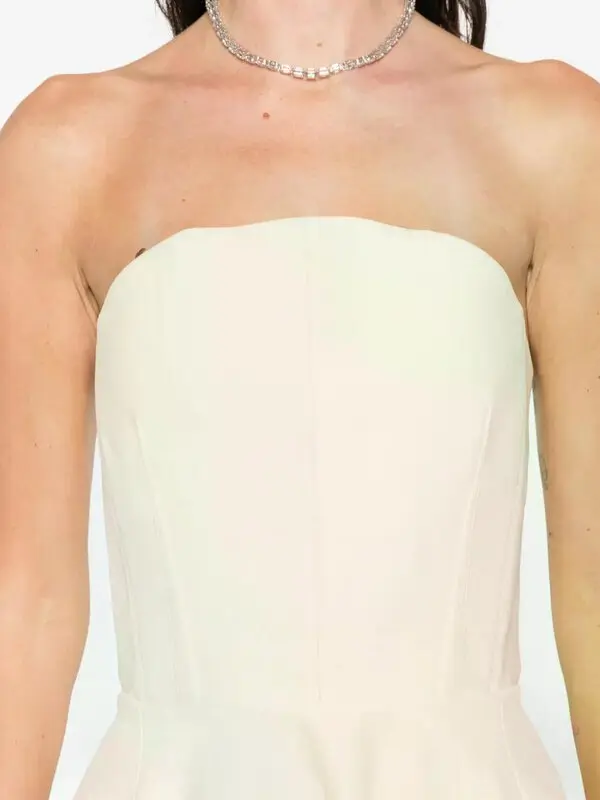 Solace London Strapless Flared Skirt Dress