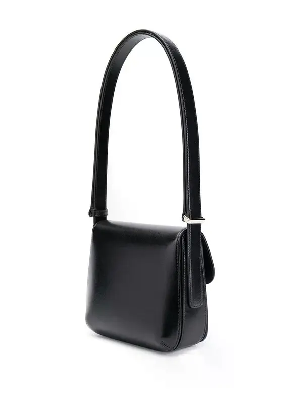 Giorgio Armani Logo Stamp Shoulder Bag - Black