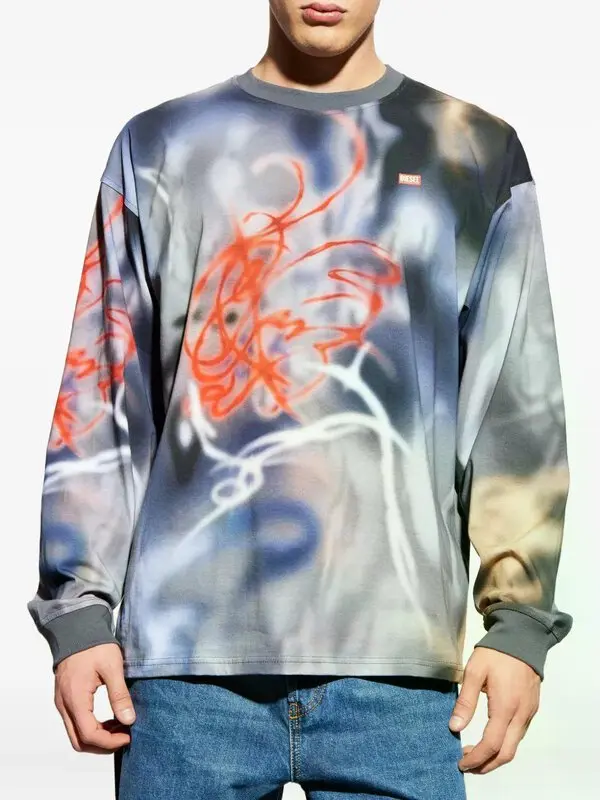 DIESEL® T-boxt-ls-v4 Long Sleeve Graphic T-shirt