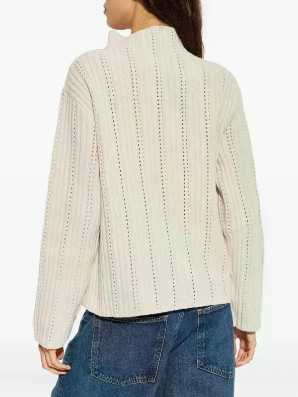 SAMSOE SAMSOE Satilly Turtleneck Openwork-design Sweater