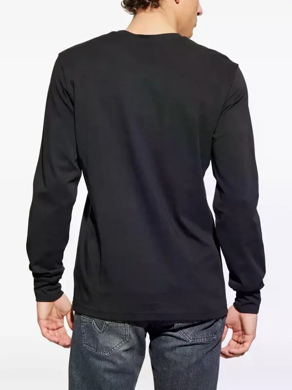 DIESEL® Miegor Long-sleeve Logo T-shirt - Black