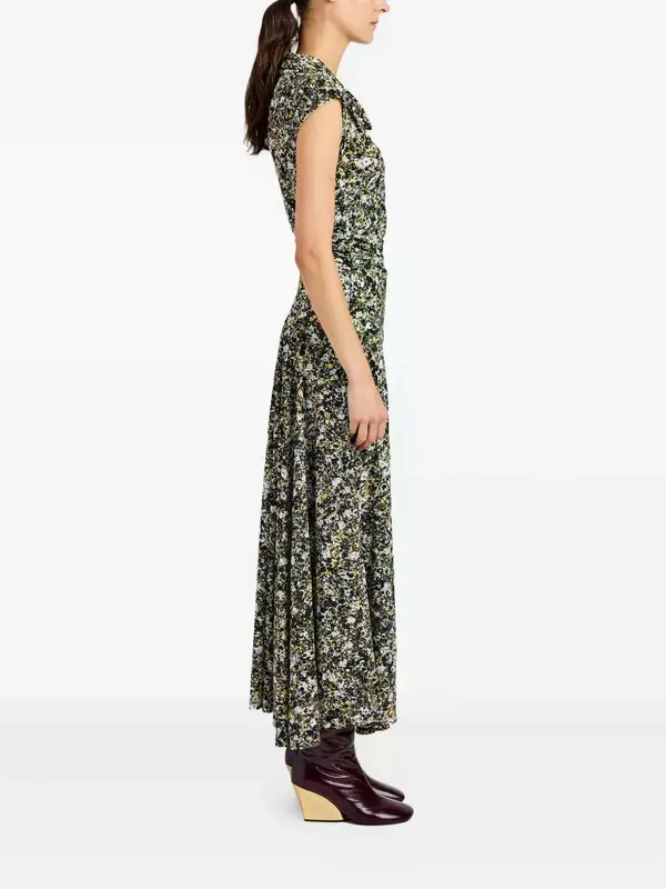 Proenza Schouler Tamara Printed Midi Dress - Black