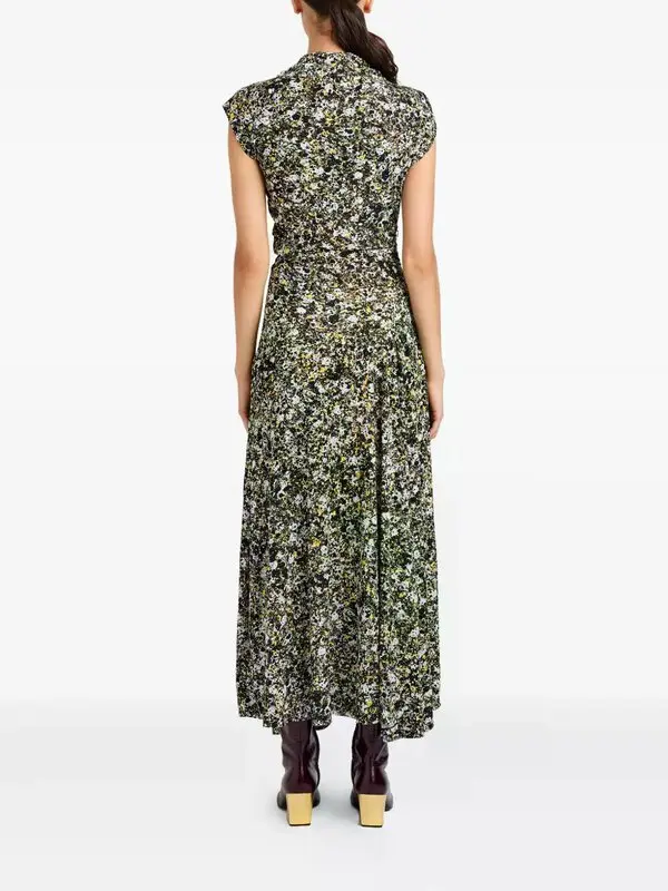 Proenza Schouler Tamara Printed Midi Dress - Black
