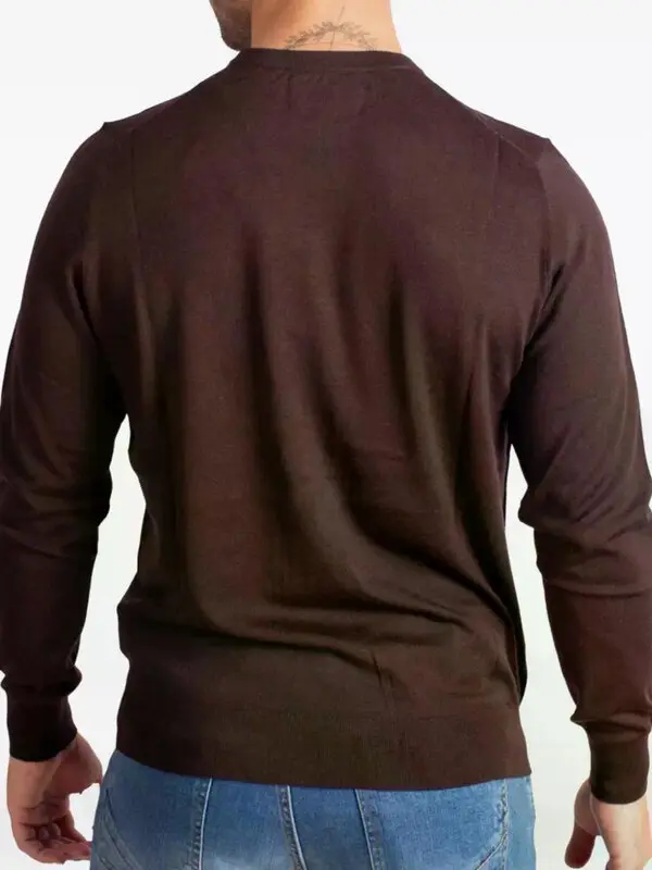 MC2 SAINT BARTH Crew Neck Long-sleeve Sweater - Brown