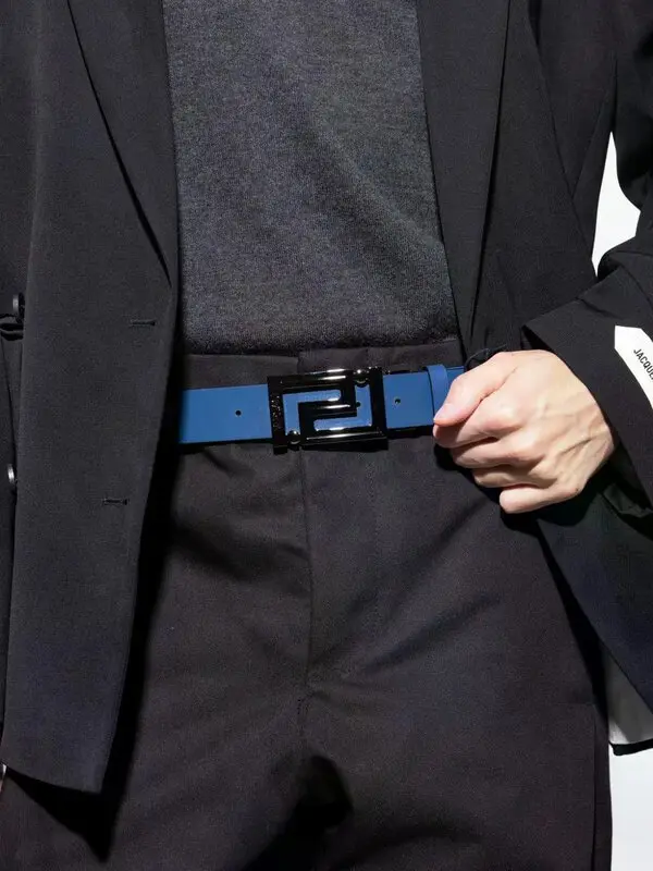 Versace Logo Engraved Reversible Belt