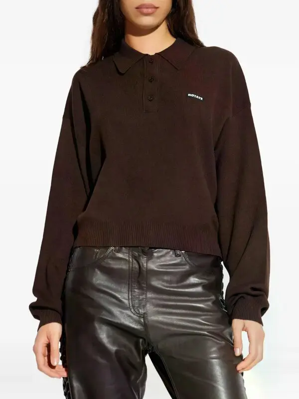 ROTATE BY BIRGER CHRISTENSEN Logo-patch Polo Top