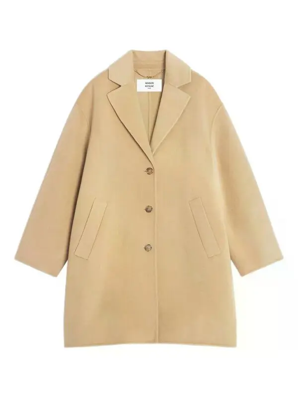 Maison Kitsuné Button Wool Coat