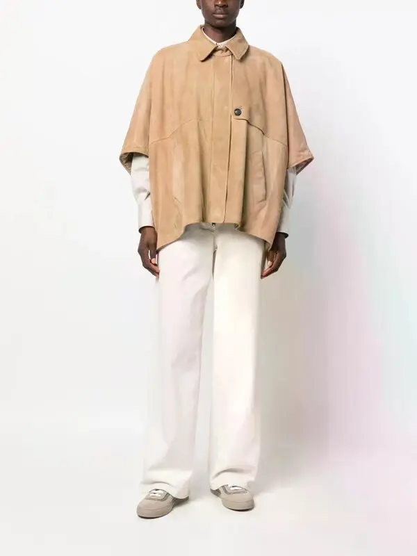Brunello Cucinelli Short Suede Cape
