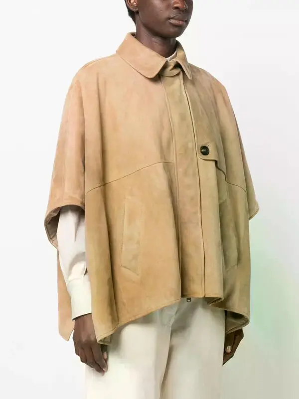 Brunello Cucinelli Short Suede Cape