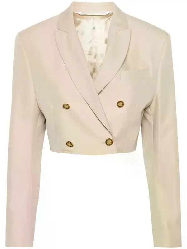 Palm Angels Double-breasted Cropped Blazer