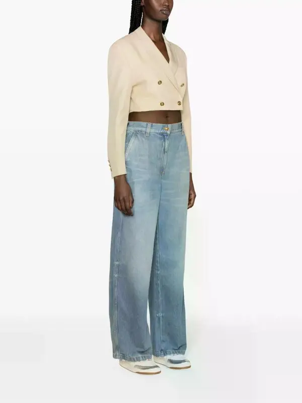 Palm Angels Double-breasted Cropped Blazer