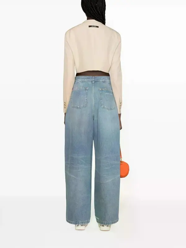 Palm Angels Double-breasted Cropped Blazer