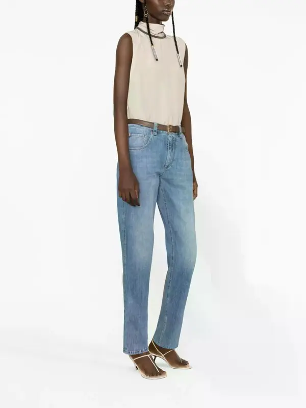 Brunello Cucinelli Monili-embellished Silk Blouse