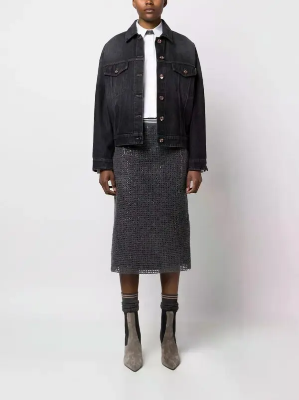 Brunello Cucinelli Sequin-embellished Midi Skirt