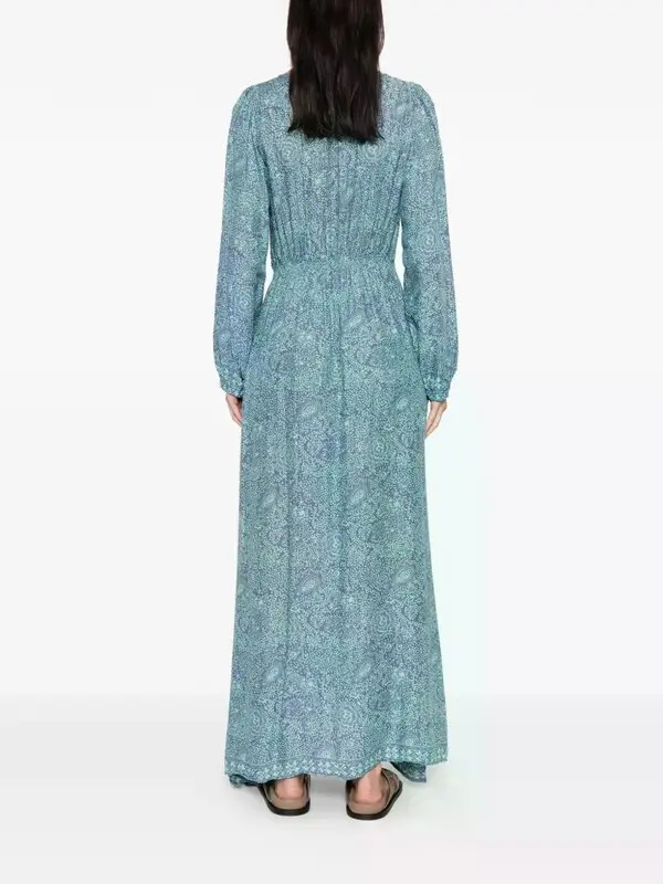 Natalie Martin Buttoned Printed Shangri Dress
