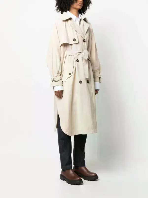 Brunello Cucinelli Buttoned Trench Coat