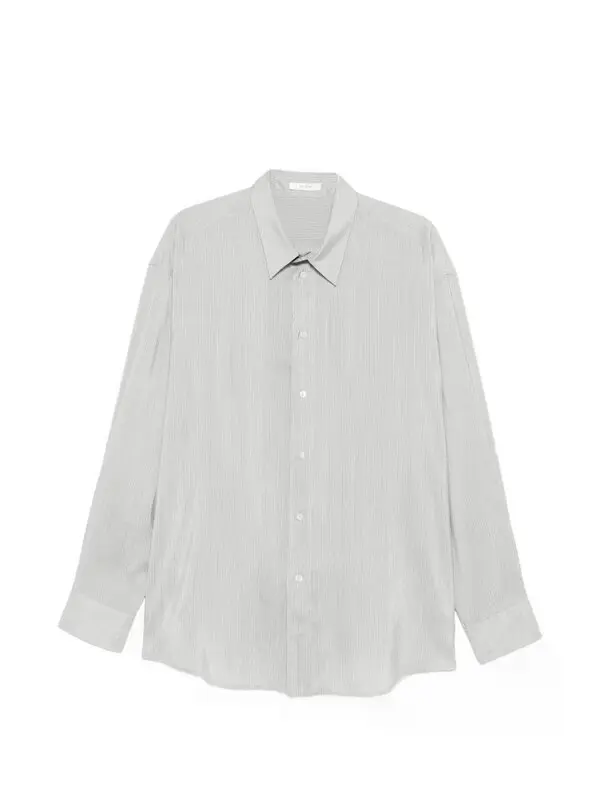 THE ROW Granada Button-down Striped Shirt - Grey