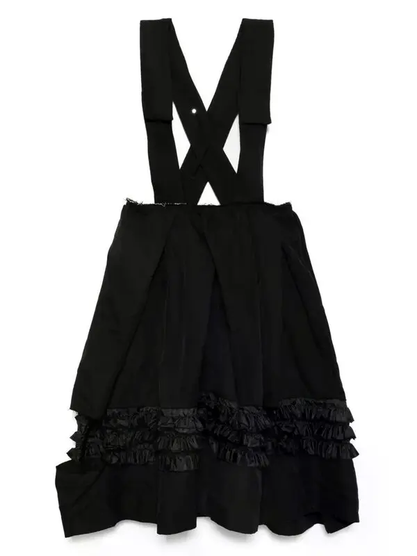 Comme Des Garçons Taffeta Frill Pinafore - Black
