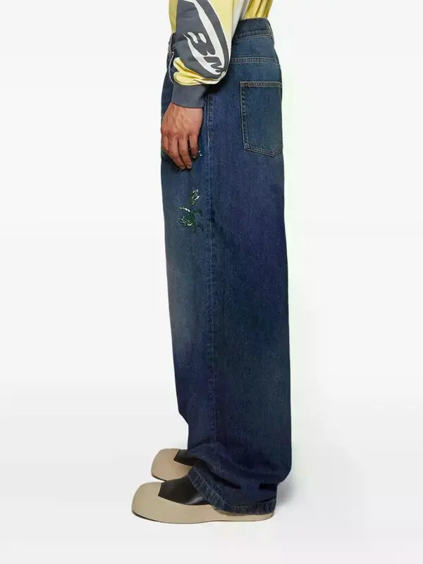 BLUEMARBLE Stonewashed Botanic-embroidered Jeans