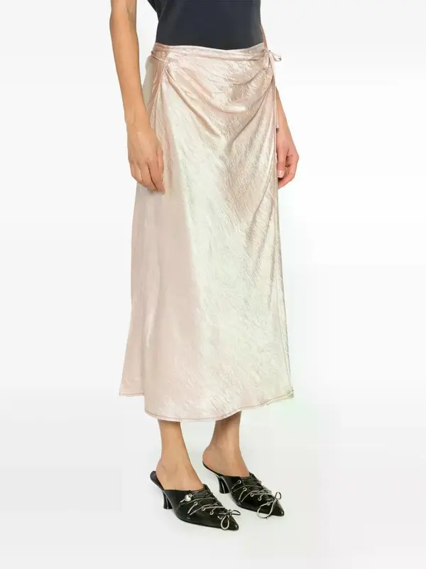 Acne Studios Satin Wrap Midi Skirt