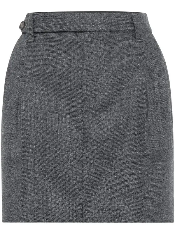 Brunello Cucinelli Tailored Virgin Wool Miniskirt
