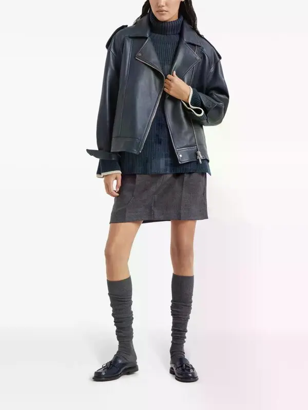 Brunello Cucinelli Tailored Virgin Wool Miniskirt