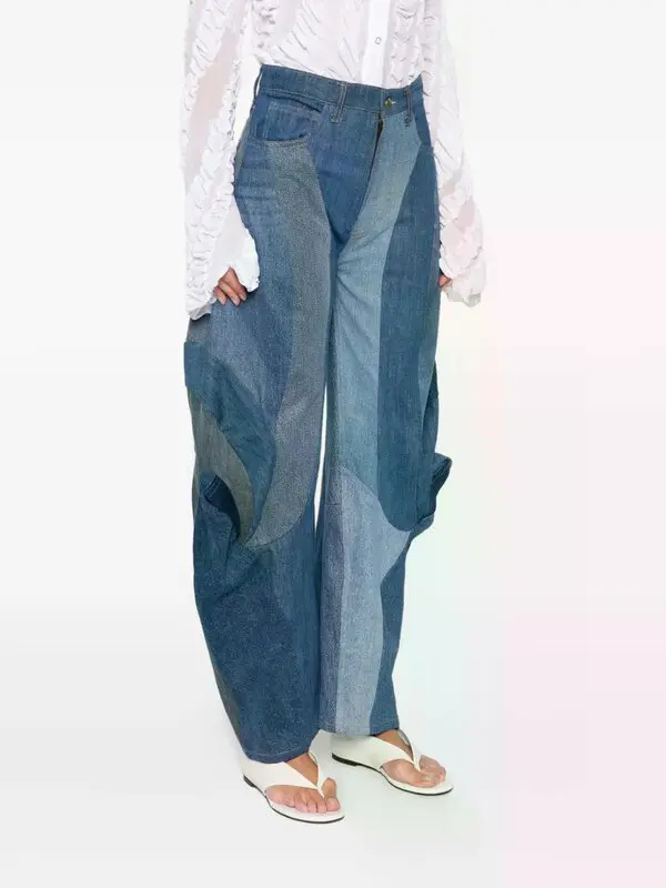 ANNI SALONEN Patchwork Ruffled Jeans