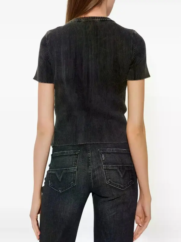 DIESEL® Ribbed Logo T-shirt - Black