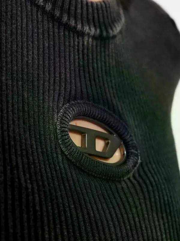 DIESEL® Ribbed Logo T-shirt - Black