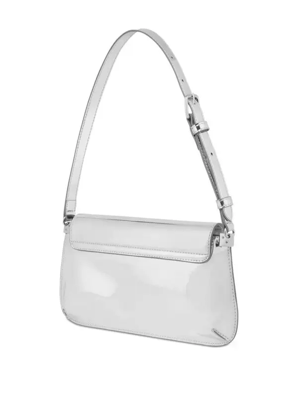 Moschino Logo Shoulder Bag - Silver