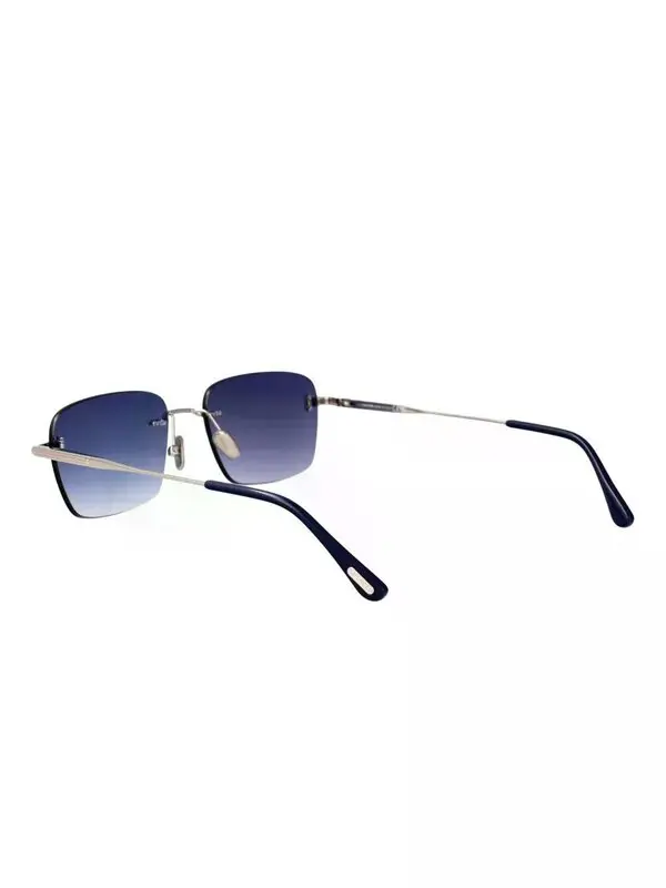 TOM FORD Jake Rectangle-frame Sunglasses - Silver