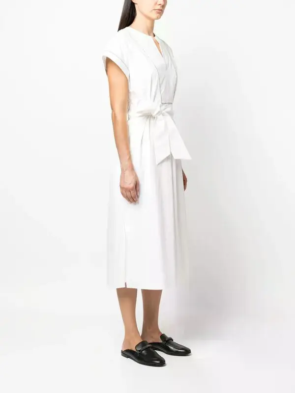 Brunello Cucinelli Belted Cotton Dress