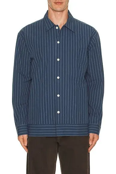 Nn07 Reed Stripe Overshirt Shacket