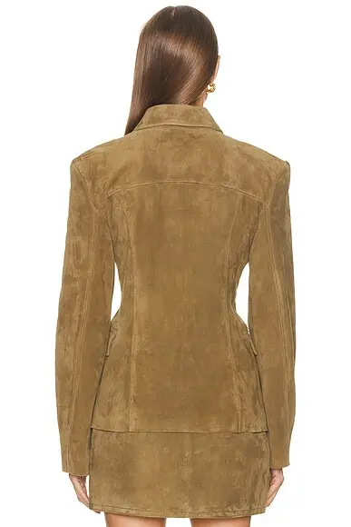 EAVES Aina Suede Cinched Jacket - Toffee