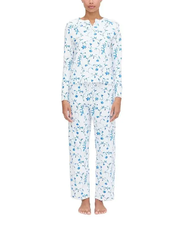 Hill House Home The Olivia Pant Pajama Set - Blue Botanical