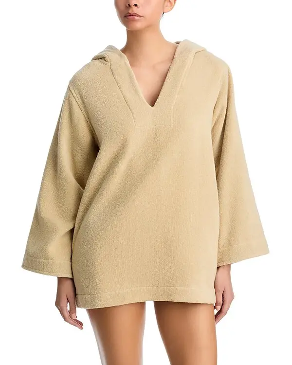 Lisa Marie Fernandez Hooded Beach Tunic - Sand Terry Cloth