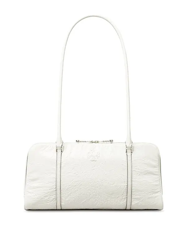 Tory Burch Crinkle Leather Satchel - White