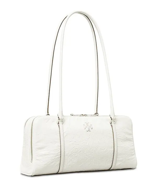 Tory Burch Crinkle Leather Satchel - White