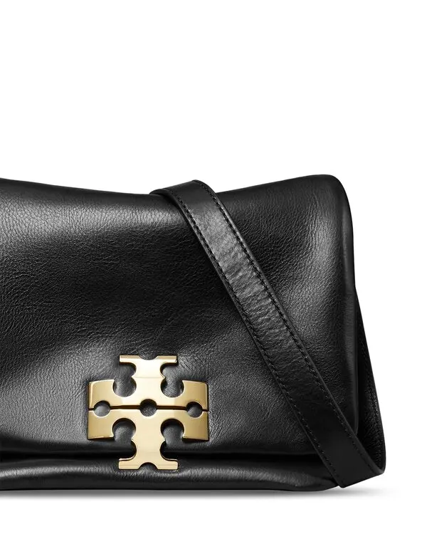 Tory Burch Kira Soft Leather Shoulder Bag - Black/gold