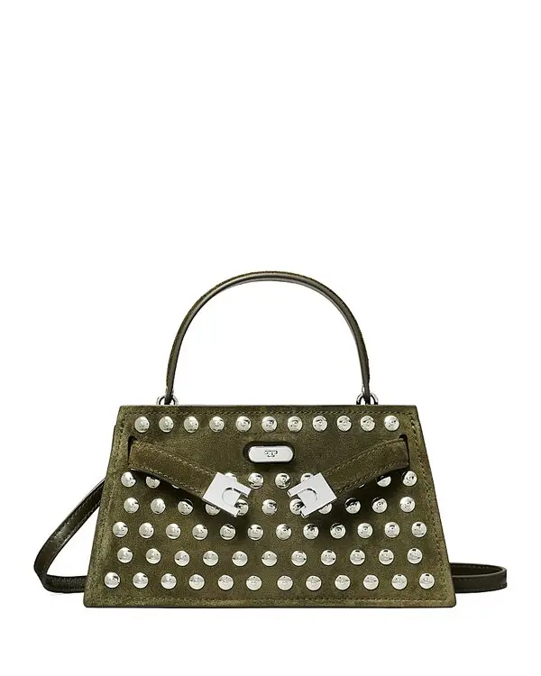 Tory Burch Studded Suede Top Handle Bag
