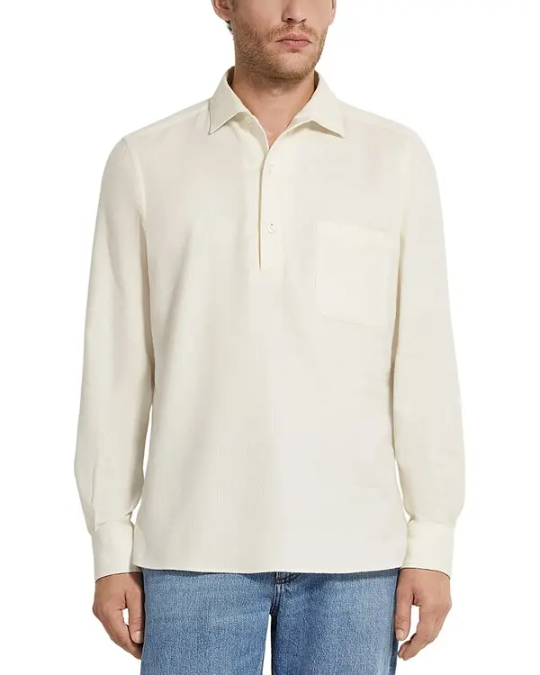 Zegna Cashco Shirt - White Mélange