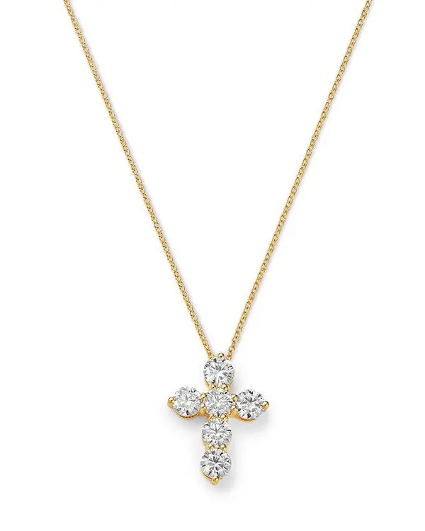 Bloomingdale'S Diamond Cross Pendant Necklace, 2.10 Tcw - Gold