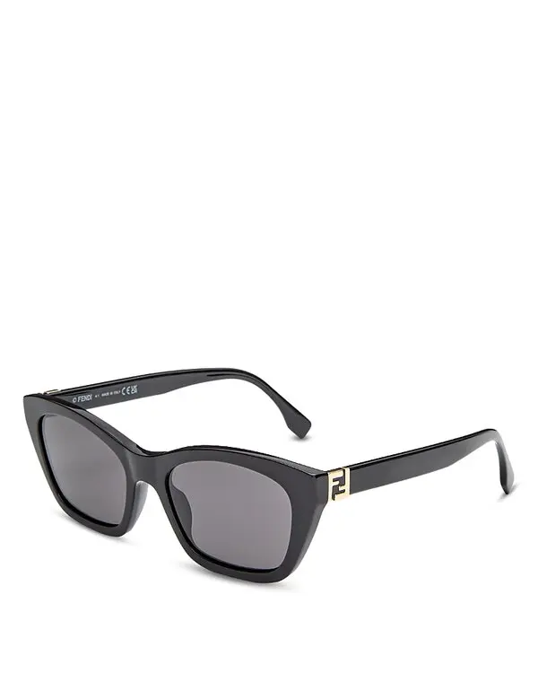 Fendi Forever Rectangular Sunglasses, 54mm - Black/smoke