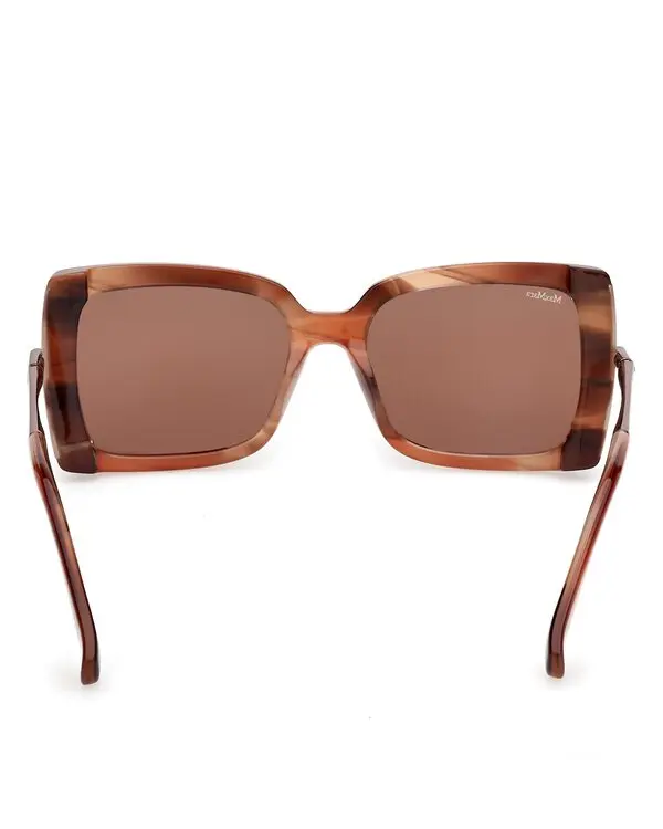 Max Mara Butterfly Sunglasses, 53mm - Red/brown