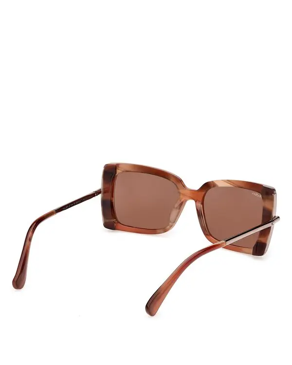 Max Mara Butterfly Sunglasses, 53mm - Red/brown