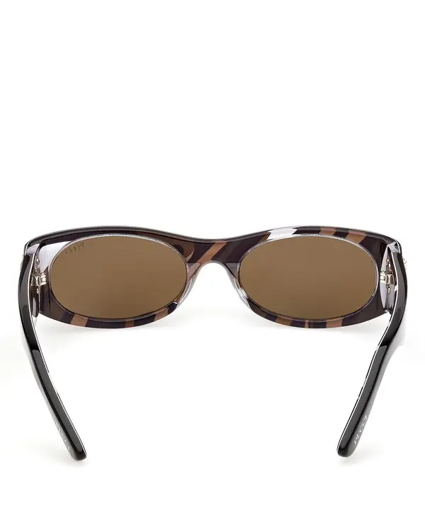 Emilio Pucci Oval Sunglasses, 54mm - Black/smoke