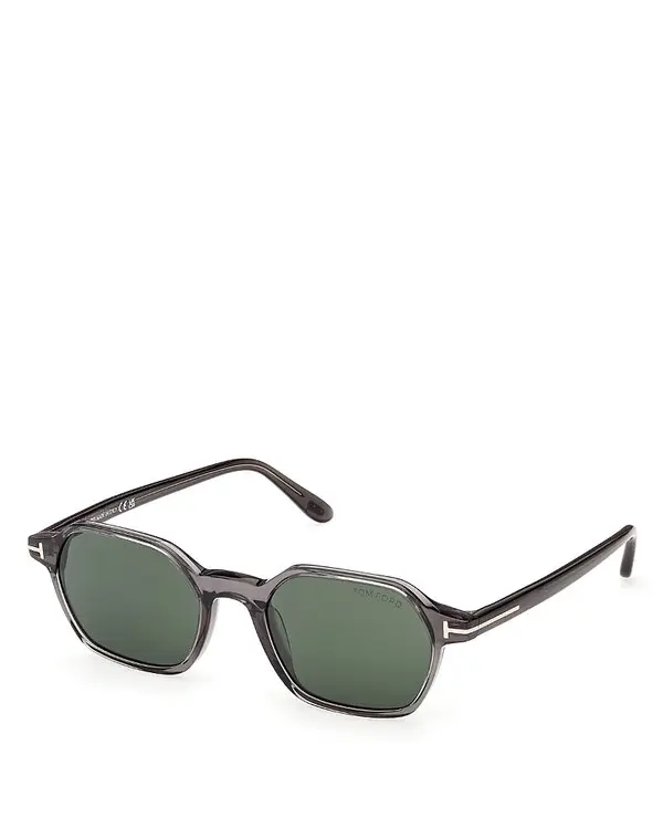 TOM FORD Geometric Sunglasses - Gray/green