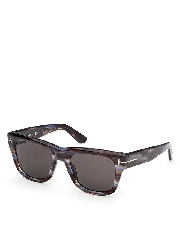 TOM FORD Finn Rectangular Sunglasses - Havana/smoke